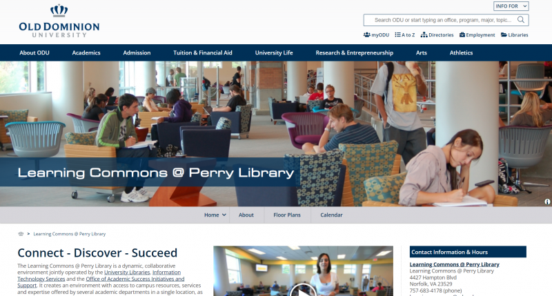 Library Visit #2 (Academic): Perry Library at Old Dominion University ...
